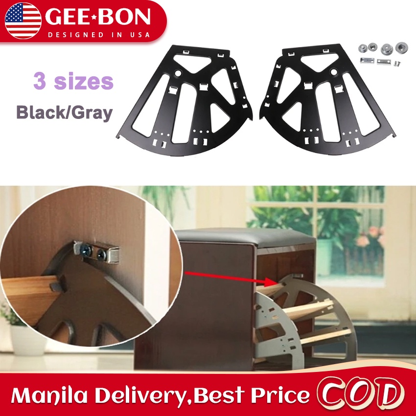 GEEBON 1 Pair Shoes Cabinet Hinges Flip Frame Hidden Turning Rack Over ...