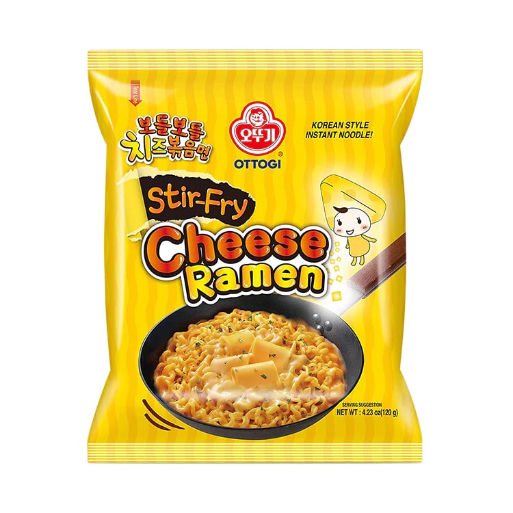 OTTOGI CHEESE RAMEN AND BODEULBODEUL SPICY CHEESE RAMYEON, STIR FRY ...
