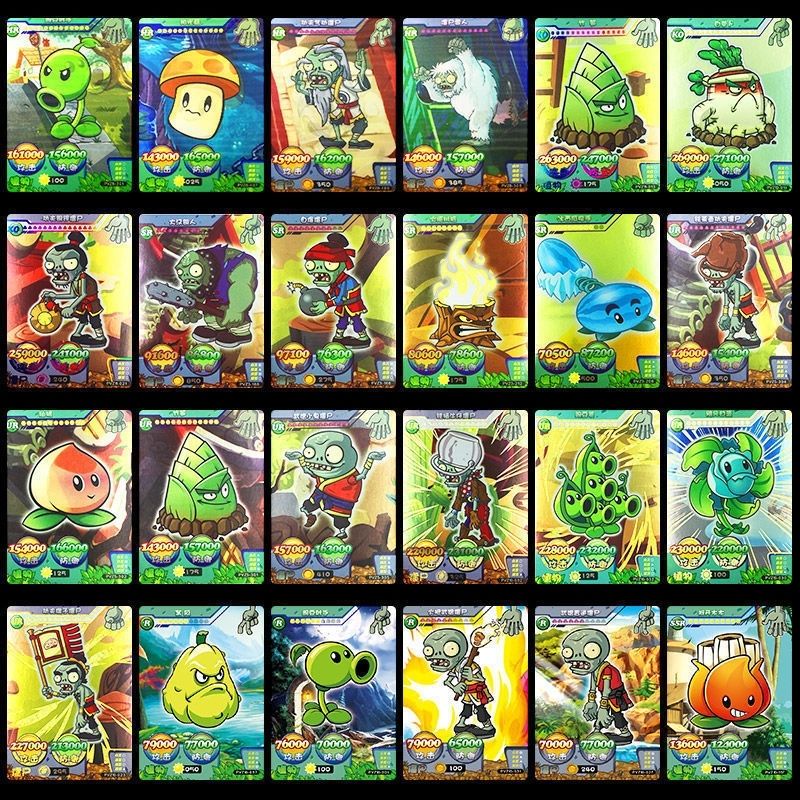 Plants vs. Zombies Card Full Set Rare Deluxe Edition Full Flash Card ...