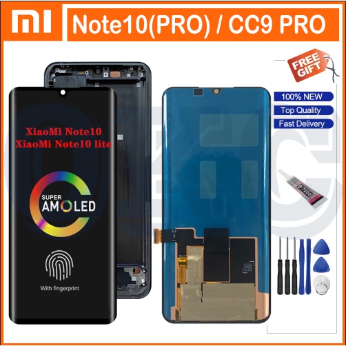 Original AMOLED For Xiaomi Mi Note 10 / Mi Note 10 Pro / Mi Note 10 Lite LCD Display Touch ...