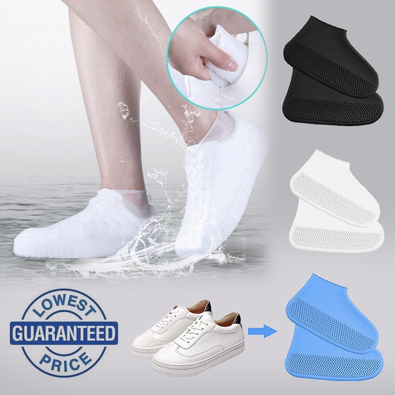 (PH Local)Silicone Rainproof Waterproof Shoes Covers Men/Women Rain ...