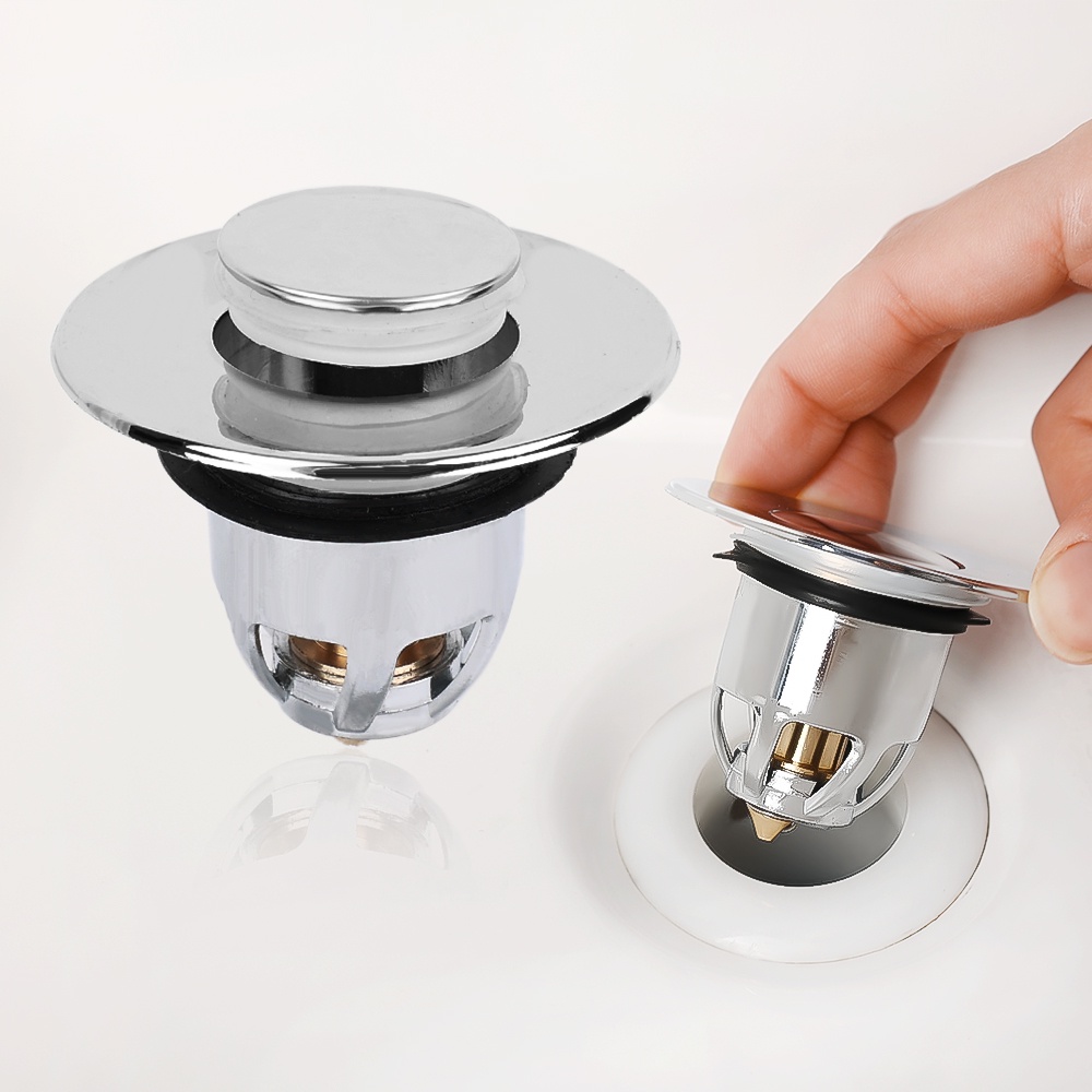 Press Bounce Basin Pop-up Drain Filter/Bathroom Shower Sink Filter Plug ...