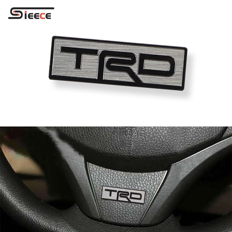 Sieece TRD Steering Wheel Stainless Steel Emblem Decal Sticker For ...