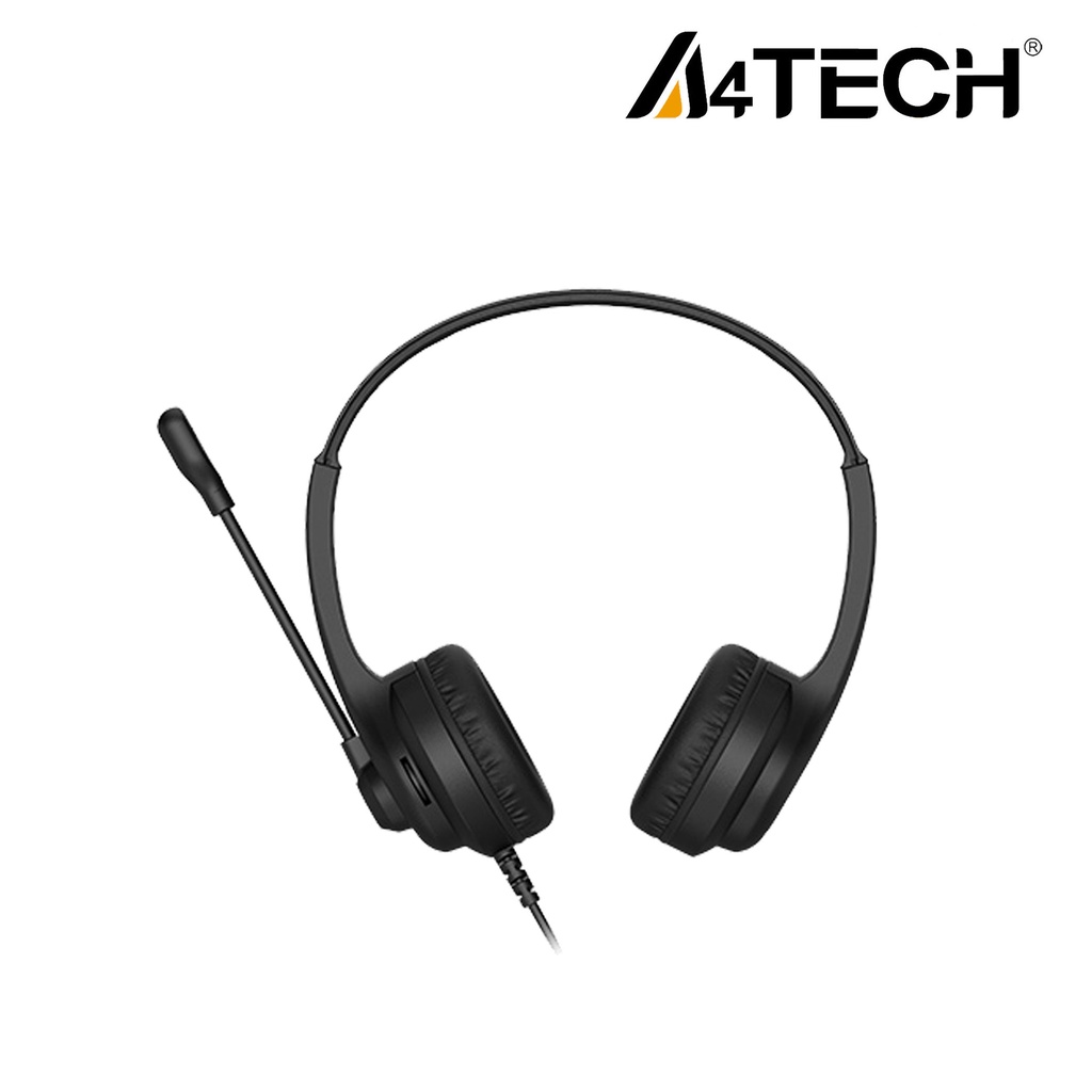 A4Tech HU-8 USB Stereo Headset Rotatable Omni-Directional Mic Wired On ...