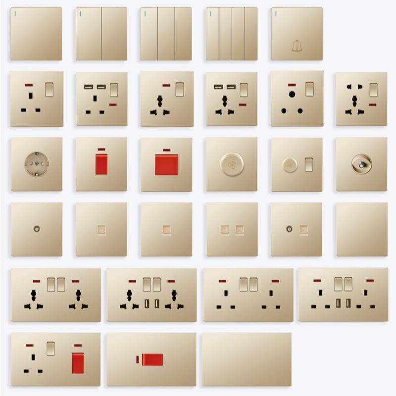Multifunctional USB British Standard Switch Socket One Open 13A ...