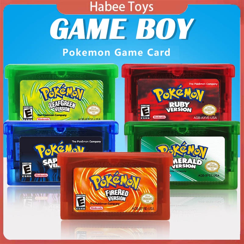 Pokemon GBA Game Card Sapphire/Emerald/Fire Red/Leaf Green/Ruby Pokemon ...