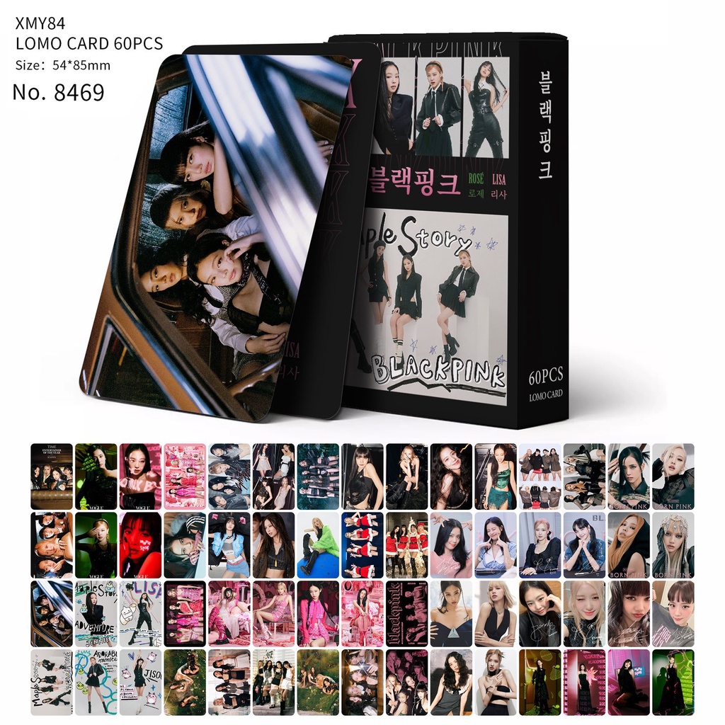 Blackpink BORN PINK Photocard Double Sided Lomo Card 60pcs / Box ...