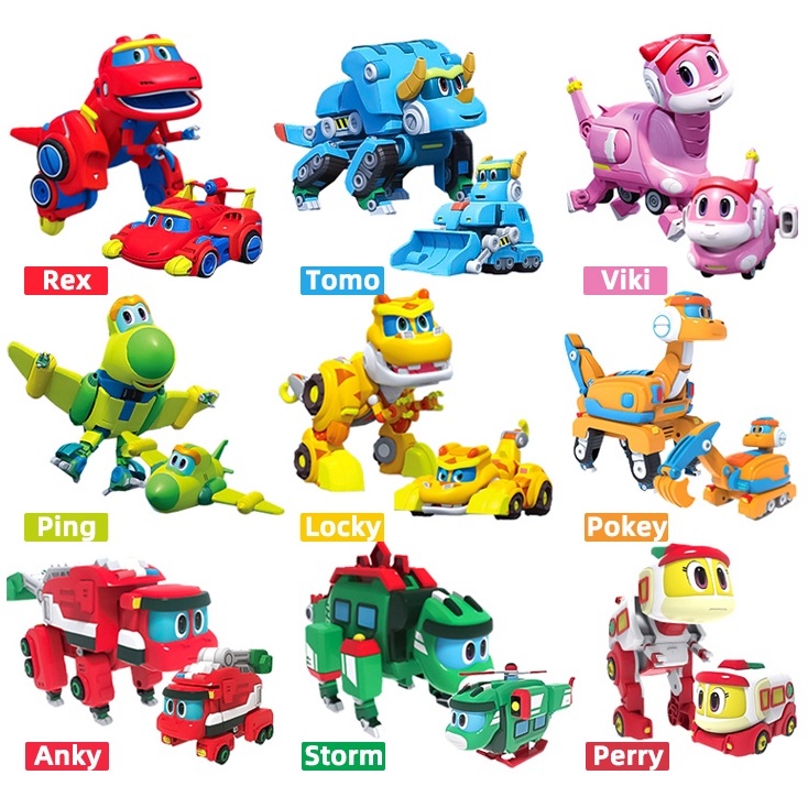 Gogo Dino Mini Deform Dinosaur Toys Action Figure Transformation Rex ...
