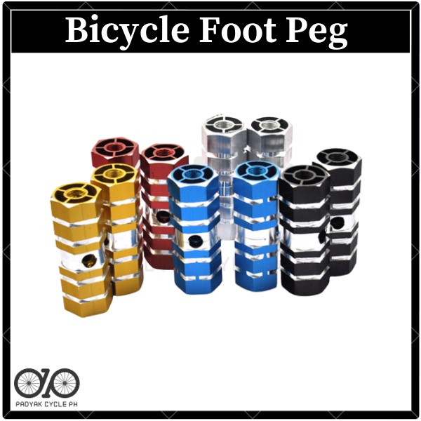 2pcs bicycle cycling cylinder aluminum alloy axle foot peg balance bar ...