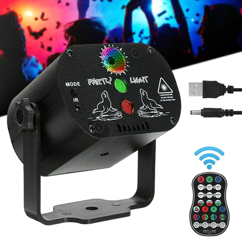 64 Figures RGB Disco Light LED Colorful Party Light Adjustable Laser ...
