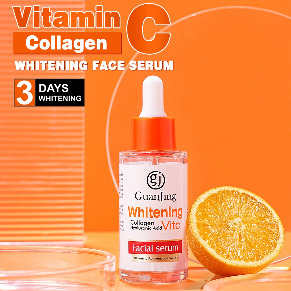 VC Face Serum 40ml Deep Nourishment Anti-aging Brighten Essence Vitamin C Collagen Whitening ...