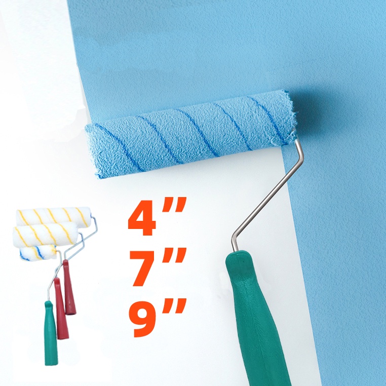 Paint roller 4" 7" 9"inches brush and refill fabric cotton | Shopee ...