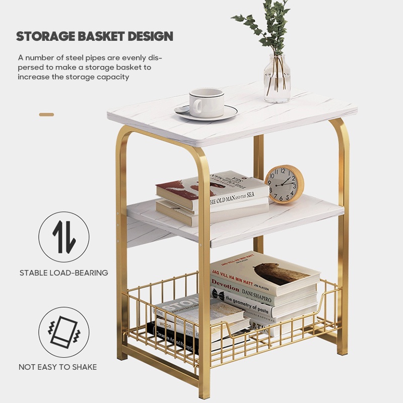 ️COD️ Modern Stylish Side Table Bedside Cabinet Coffee table Veneer ...