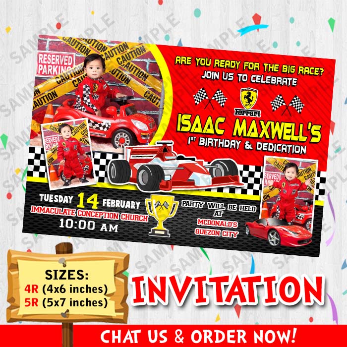Ferrari Invitation / Cars Invitation | Shopee Philippines
