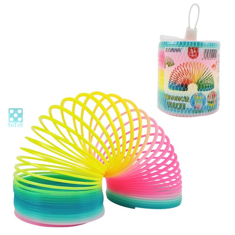 XO Large multicolored sparkling magic rainbow spring toy, a childhood ...
