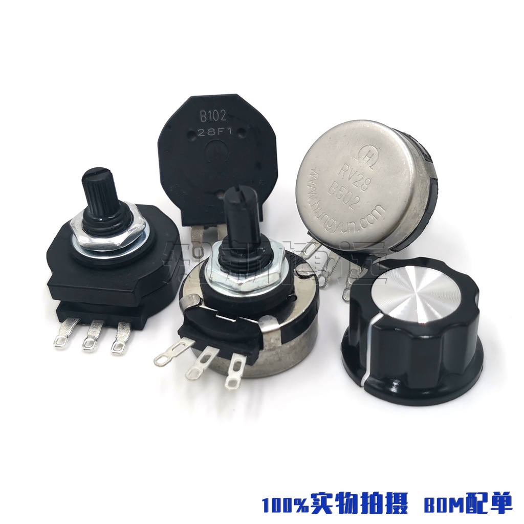 Welding Machine Potentiometer RVS28P Adjustable Resistance RV28 B102 B103 B502B472B104 1K 10K ...