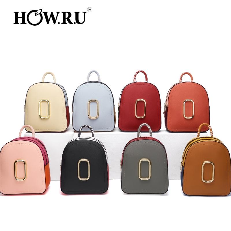 How.R.U New Leather Backpack High Quality Women Men | Shopee Philippines