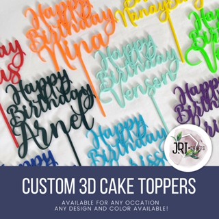 Wedding Cake Topper Minimalist Aesthetic Custom Cake Topper (Thick ...