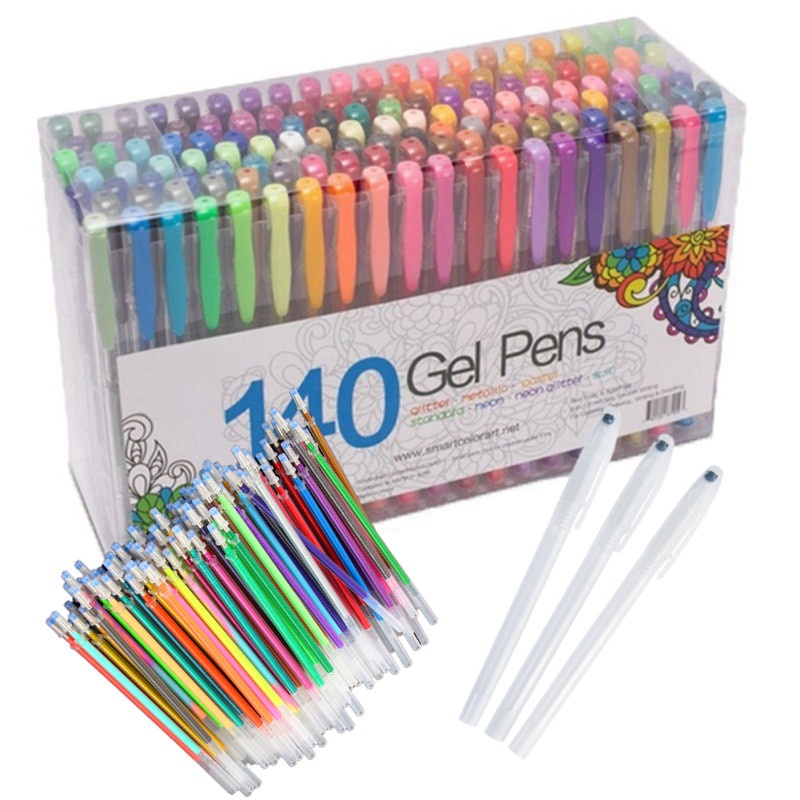48 Colors/Set Flash Ballpint Gel Pen Highlight Refill Color Full ...