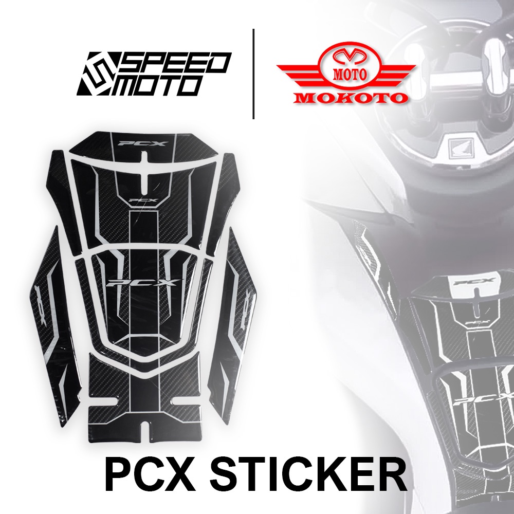HONDA PCX 160 3D GEL TYPE TANK PAD FISHBONE CARBON STICKER / TANK ...
