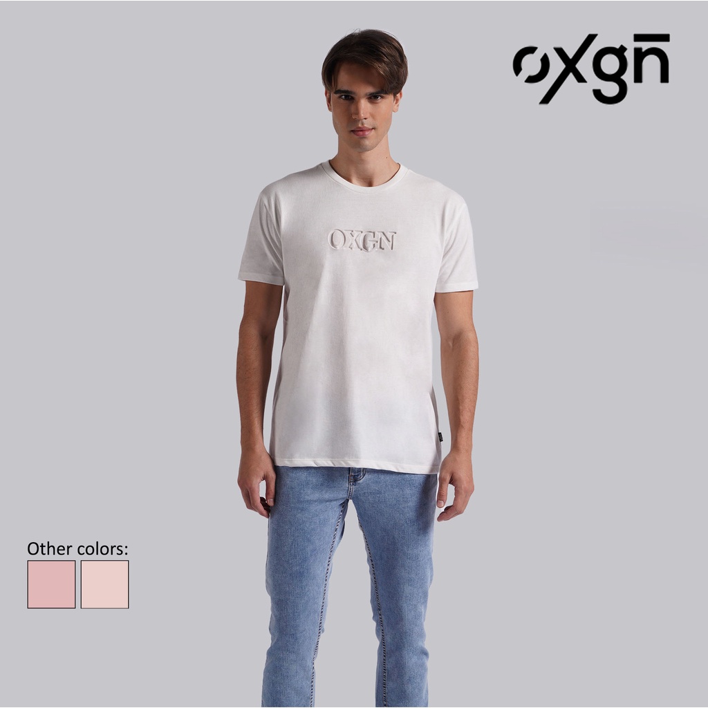 OXGN Logo Regular Fit Graphic T-Shirt With Special Print For Men (Blush ...