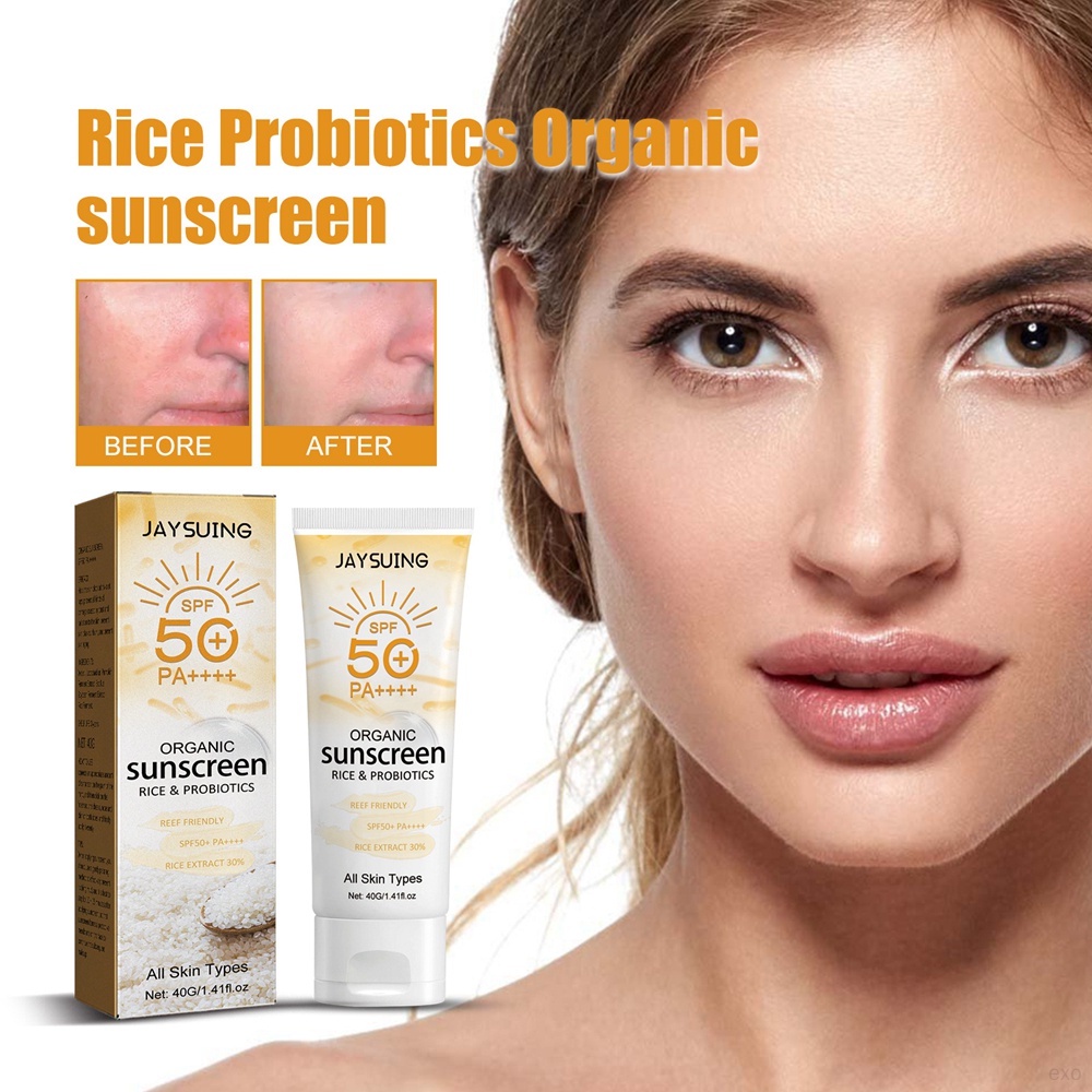 SPF 50+ Probiotic Rice Organic Sunscreen Refreshing Oil Control UV ...