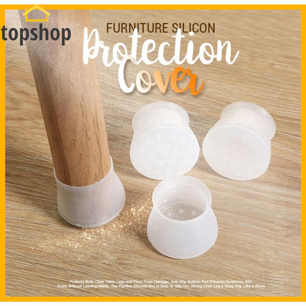 TOPSHOP 1PC Silicone Chair Leg Cover Caps Feet Furniture Pads Table ...
