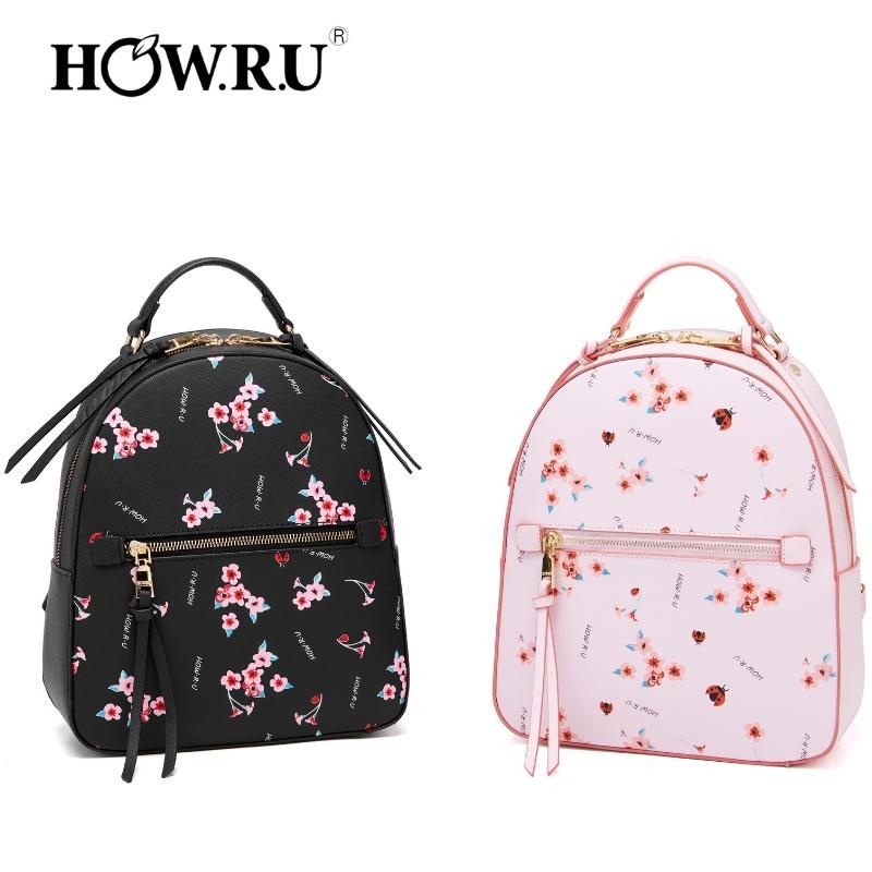 How.R.U New Leather Backpack High Quality Women Men Medium | Shopee ...