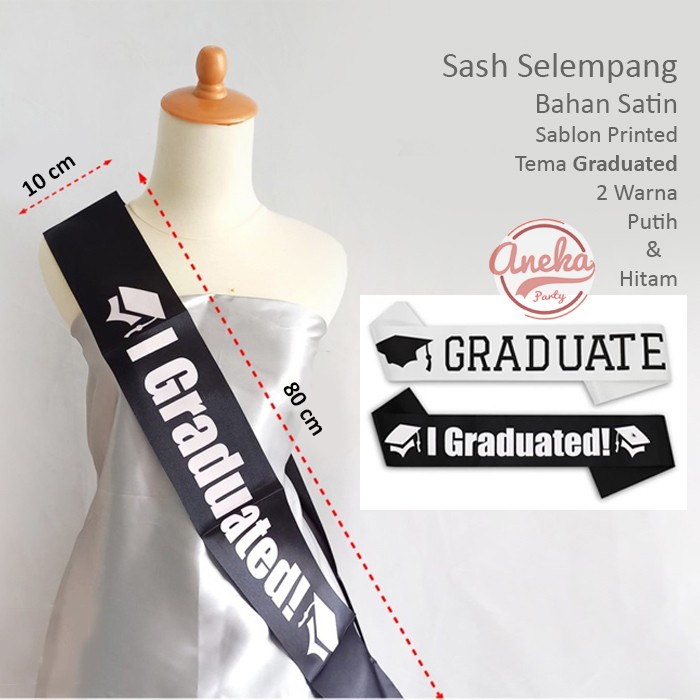 Graduated graduation Sash / Satin graduation Sash / samir Sash | Shopee ...