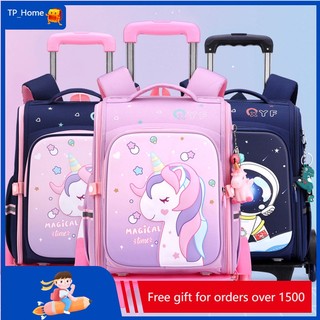 School Trolley bag for Kids Girls Boys Rolling Backpacks Kids Trolley ...