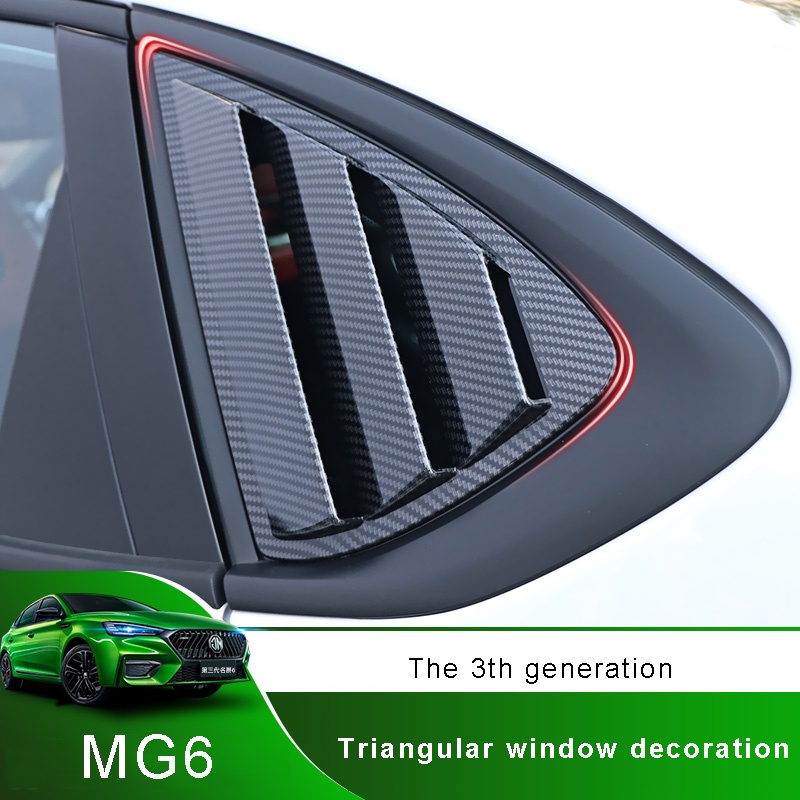 1 Pair Louvers Spoiler Panel Rear Side Window Cover Quarter Window For ...