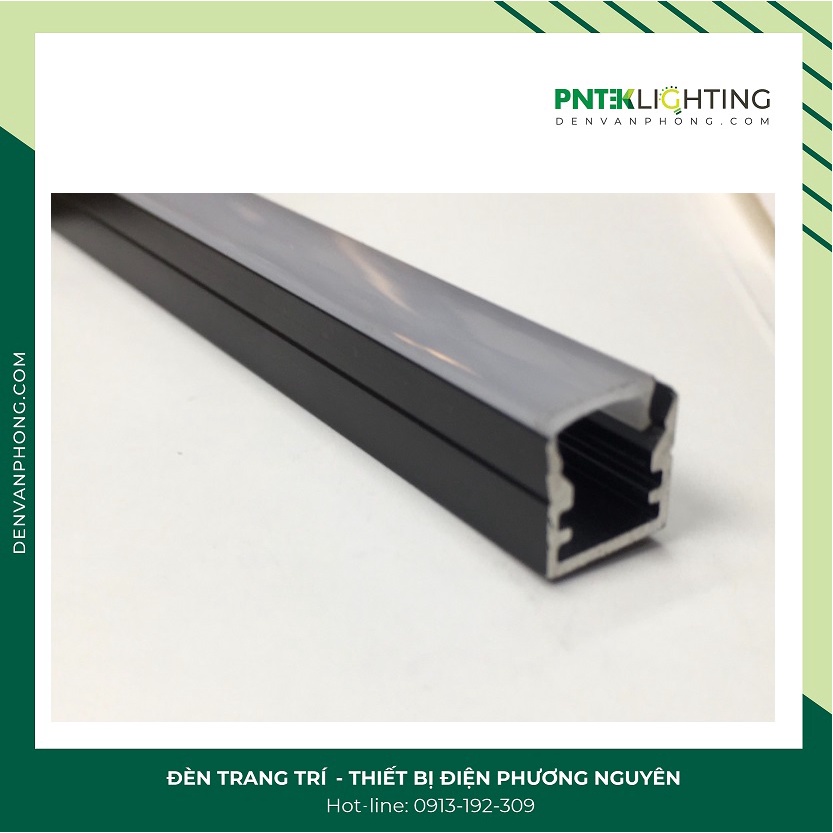 Black shaped floating aluminum bar with white lid (aluminum trough ...