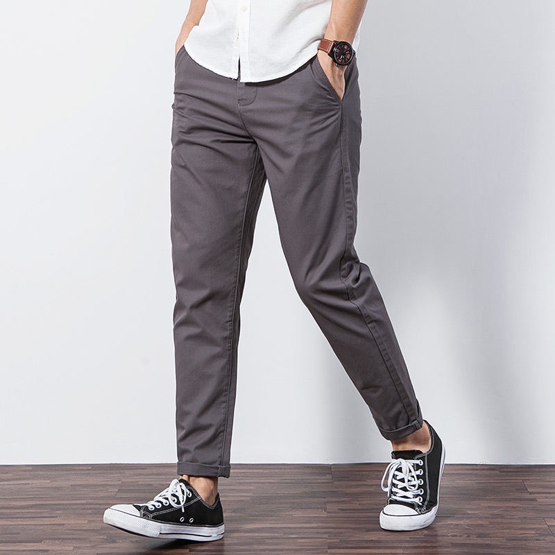 Men's Pants Plain Fashion Trend Korean Style Pants For Men Manipis #2201 | Shopee Philippines