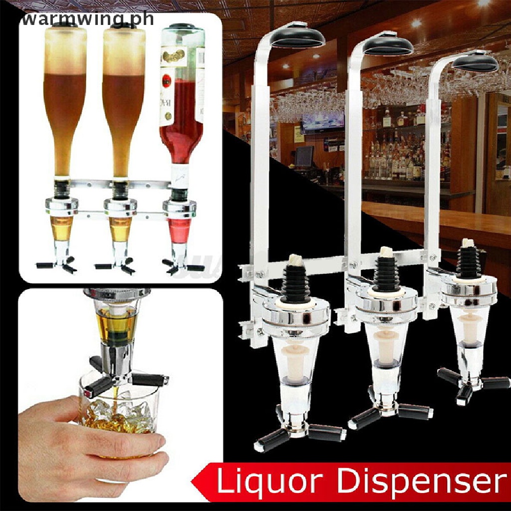 Warmwing 3 Bottle Stand Wall Mounted Dispenser Drinks Wine Spirits Bar ...