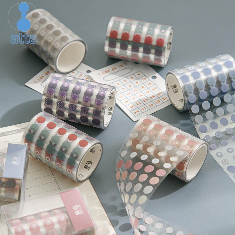 3M Morandi Color Paper Tape Dots Stickers DIY Decoration Diary Stickers ...