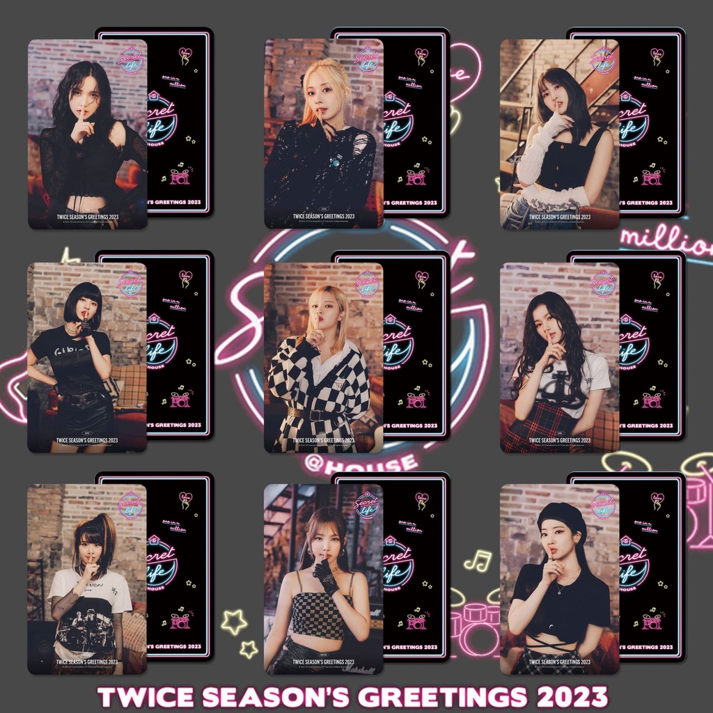 9pcs/set TWICE Japan Mini Album SECRET LIFE Photocards 2023 Season's ...