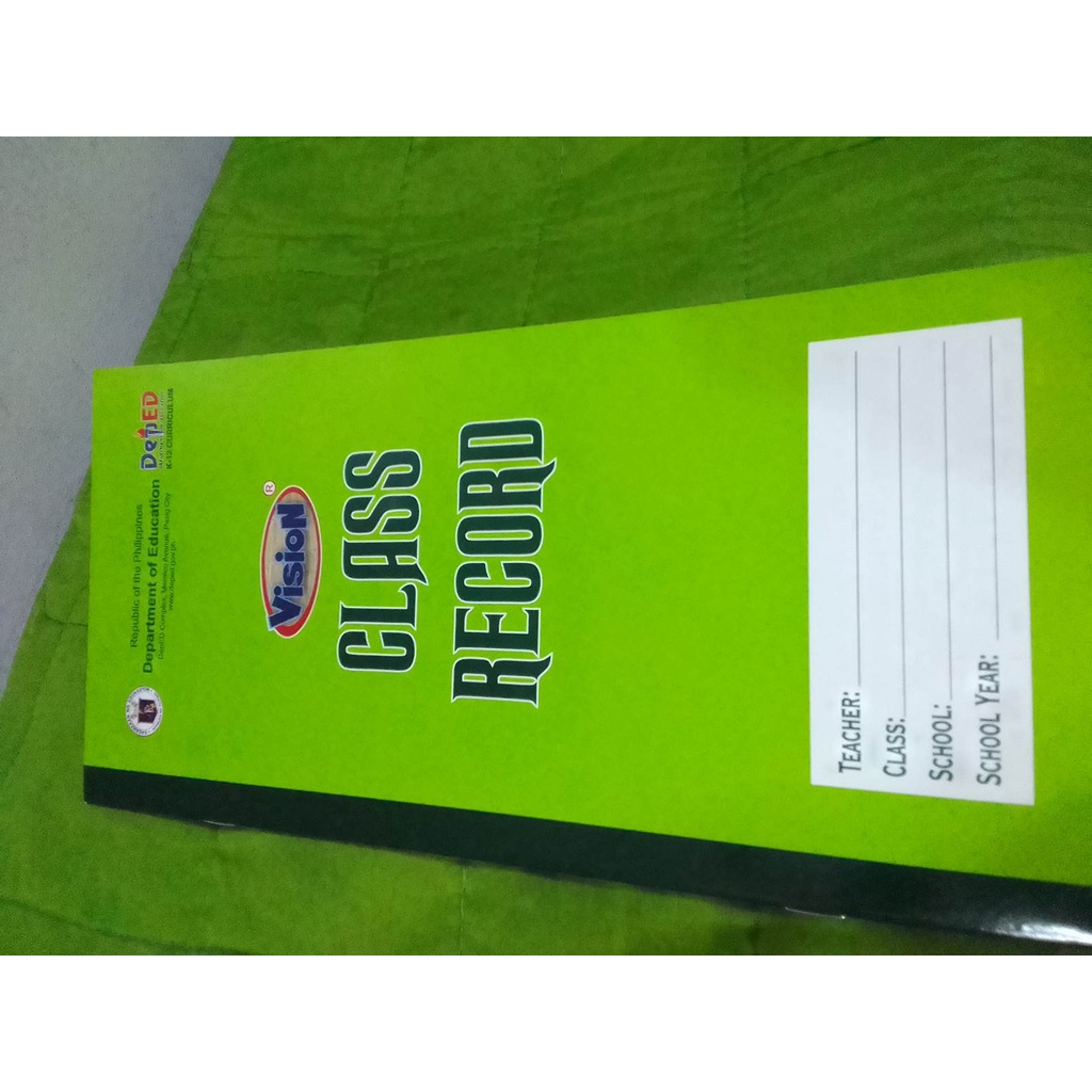DEPED Class Record Book K12-Vision | Shopee Philippines