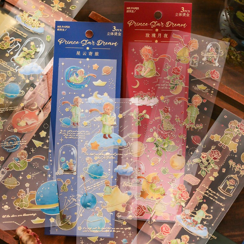 3 Sheets The Little Prince Sticker Planet Fox Stickers Set Decorative ...
