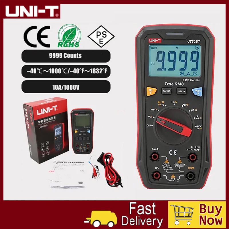 UNI-T Digital Intelligent Multimeter 1000V AC DC Voltmeter Ammeter True RMS Capacitance ...