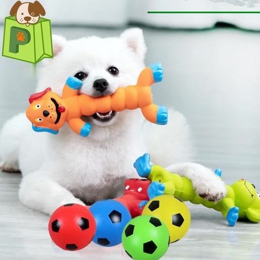 Pet Dog Squeaky Spike Ball Chew Ball Toys football fish | Shopee ...