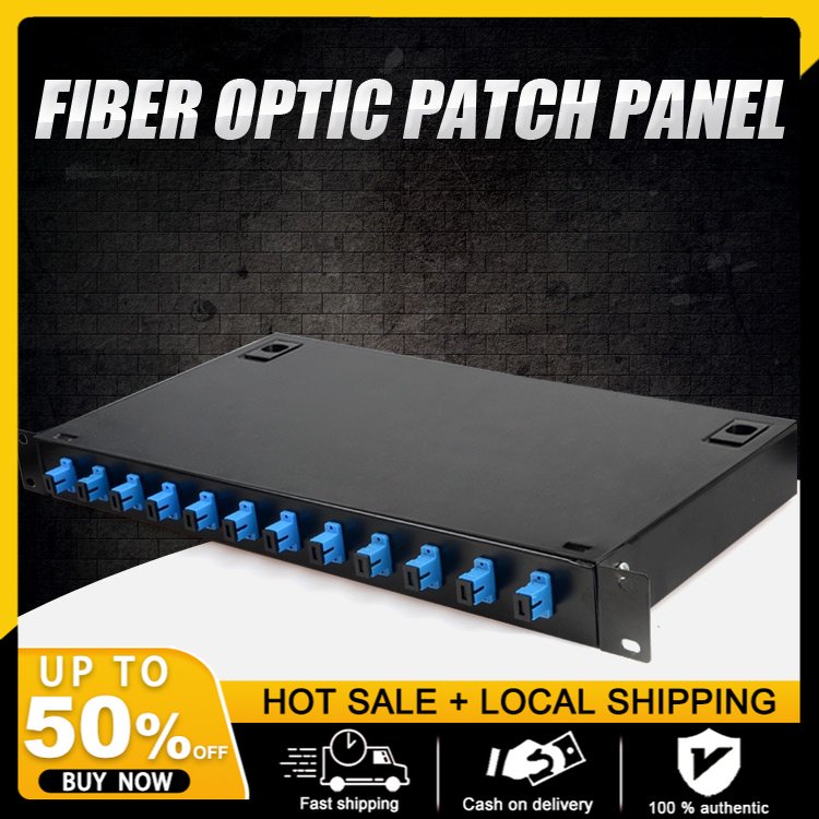 【COD】12 Port Fiber Patch Panel SC Pigtail ODF1U Optical Fiber Terminal ...