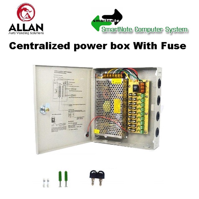 Allan 9/18CH Centralized power box With Fuse For CCTV.... 12V/10A 15A ...