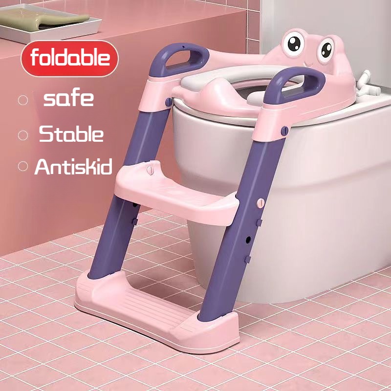 Children's Toilet Toilet Staircase foldable baby toilet Frame Cushion ...