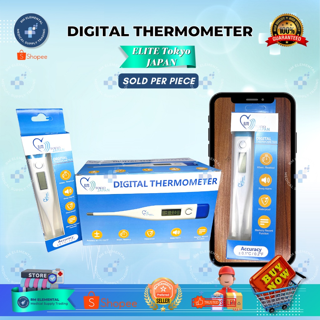 Digital Thermometer Elite Tokyo Japan SOLD PER PIECE | Shopee Philippines
