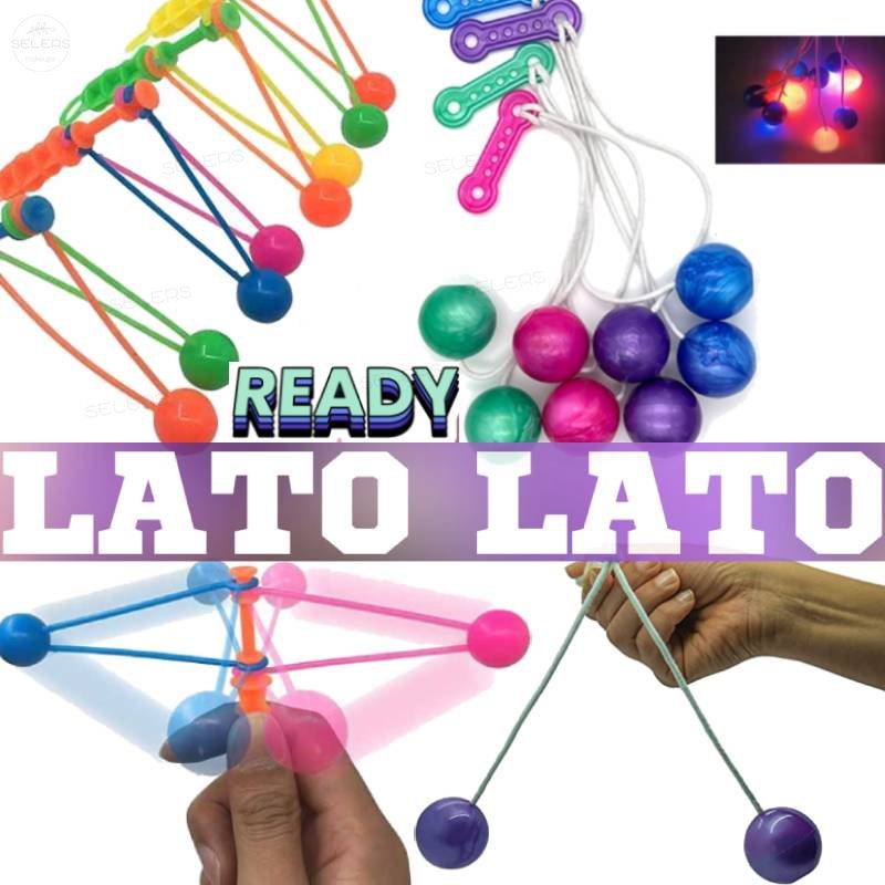 Lato Lato Viral Toys LED Glow Click Clack Ball Old School Toy Games ...