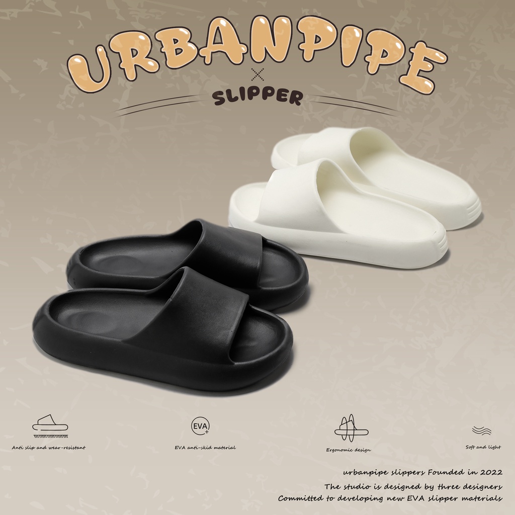 URBANPIPE Comfy Outside Slippers For Men light Soft Non-Slip Slide ...