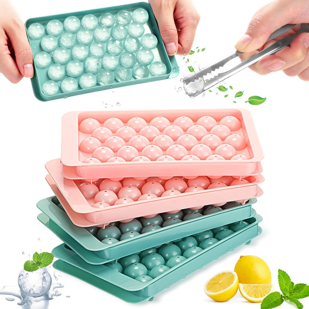 33 Grids Ice Ball Cube Maker Hole Round Whiskey Molder Ball Mold Fruits ...