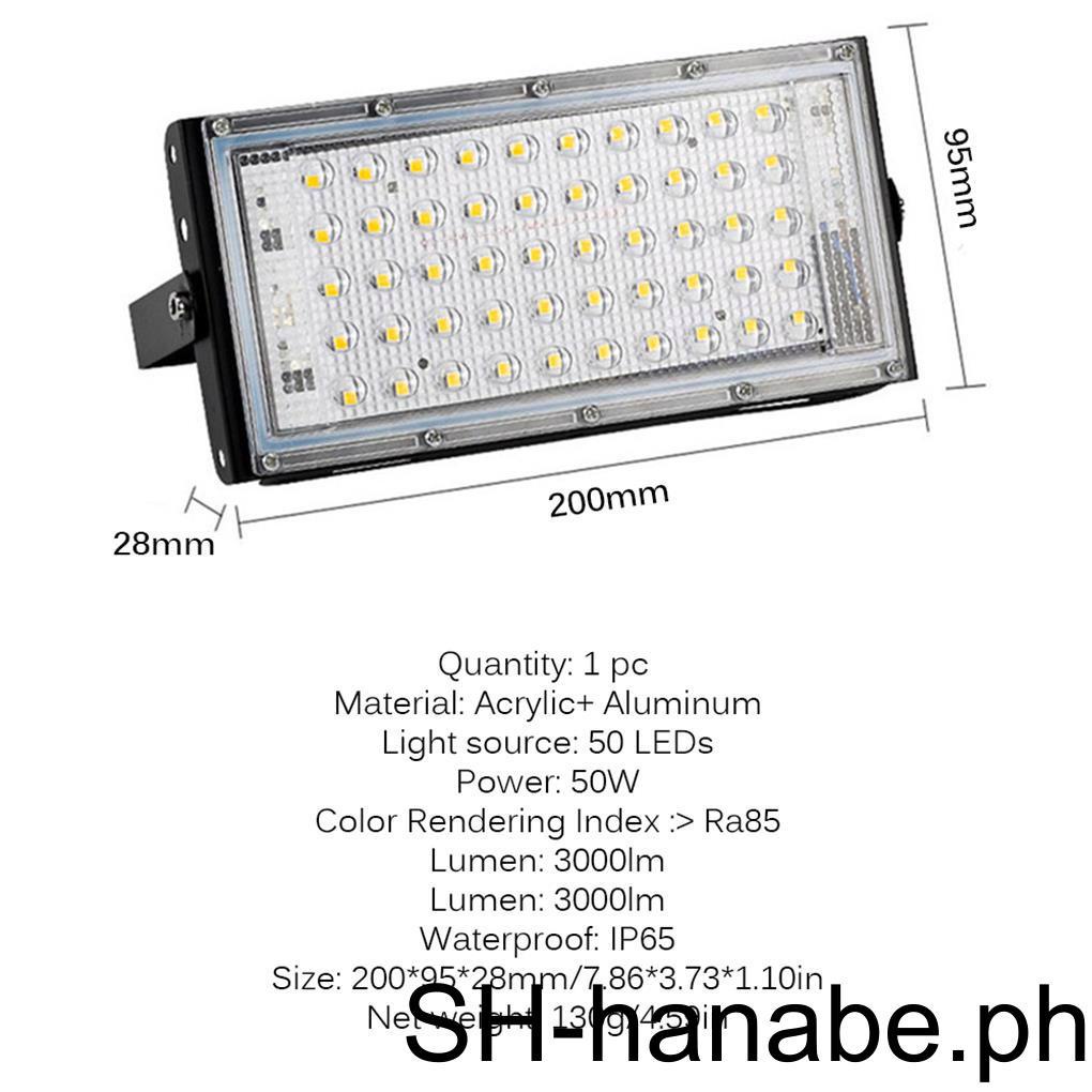 Floodlight LED Spotlight 50W AC 220V 1100V Waterproof IP65 Outdoor ...