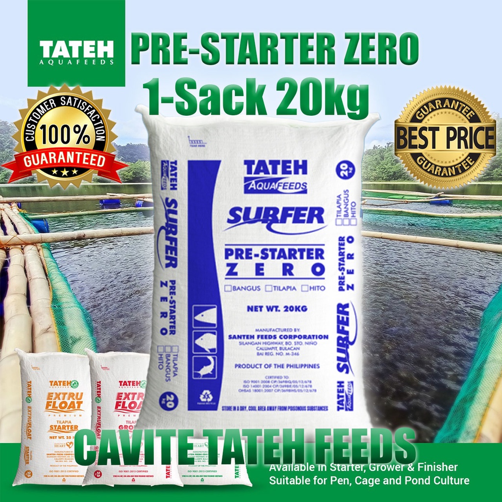 pre starter zero TATEH Aquafeeds 1sack Tilapia, Hito, Bangus, Koi Good ...