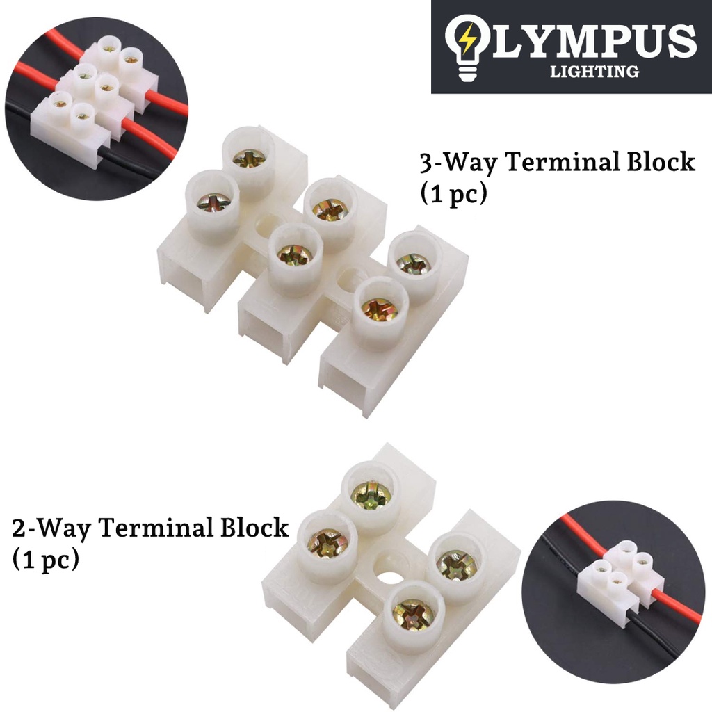 COD Olympus Terminal Block 2 Way 3 Way Barrier Screw Terminal Wire ...